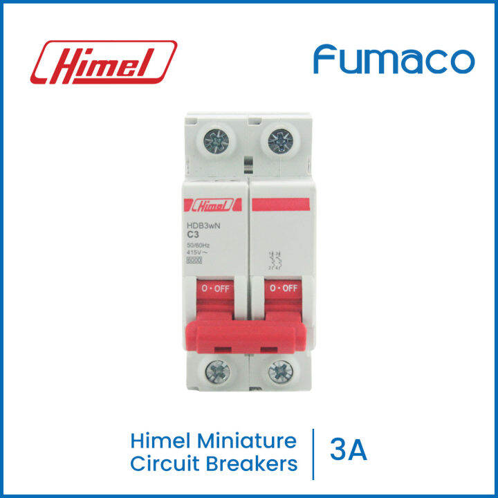 Himel Miniature Circuit Breaker - 3A / 2 Poles / Best Breaker for Panel ...