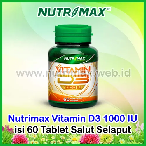 Nutrimax D3 1000 IU Vitamin D 3 1000IU isi 60 Tablet | Lazada Indonesia