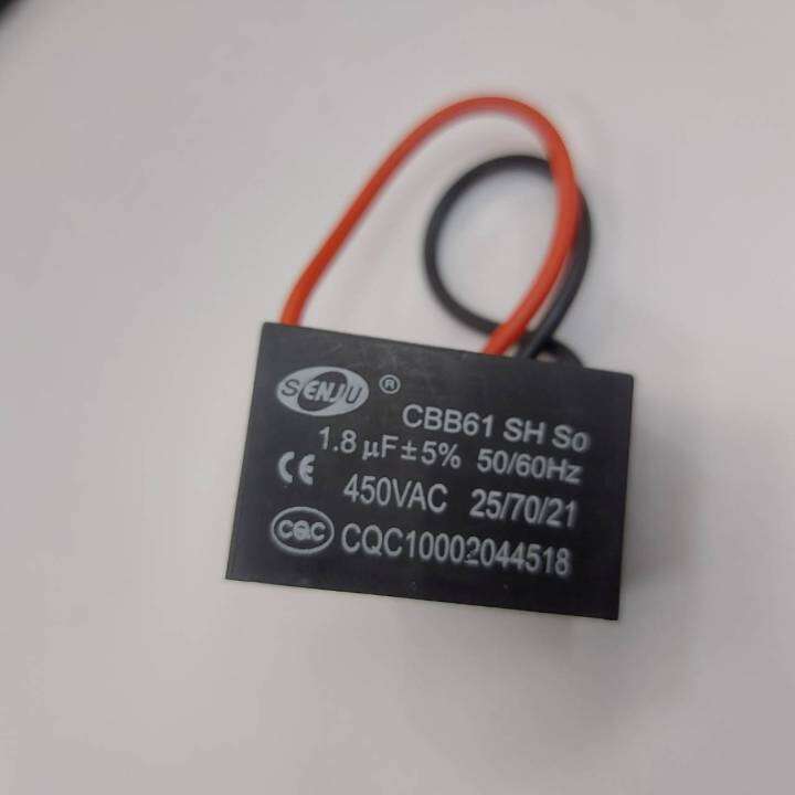 Capacitor 1.8 MF. 50-60Hz. 450Vacอะไหล่ มอเตอร์กำลังหรือวงจร อินเวอร์เต ...
