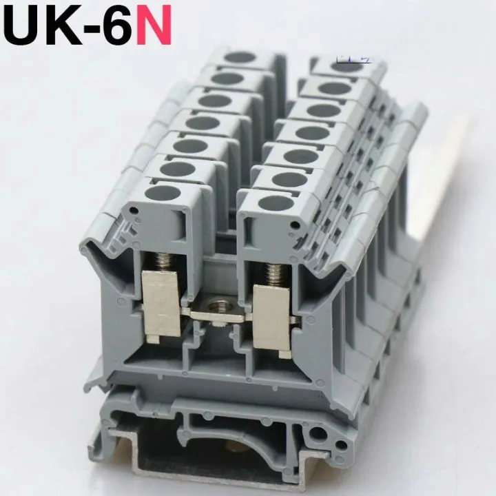 Type Din Rail Universal Wire Connector Screw Type 6mm2 Cable Terminal Block UK 6N | Lazada PH