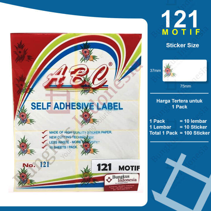 Sticker Label no. 121 Motif ABC (Self Adhesive Label) | Lazada Indonesia