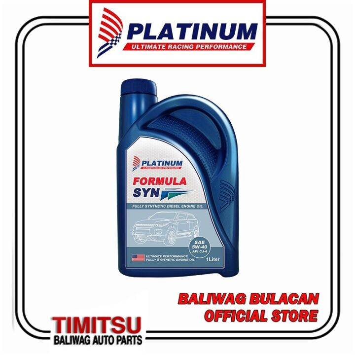 PLATINUM ENGINE OIL FULLY SYNTHETIC 5W-40 FOR GAS AND DIESEL ENGINE ...
