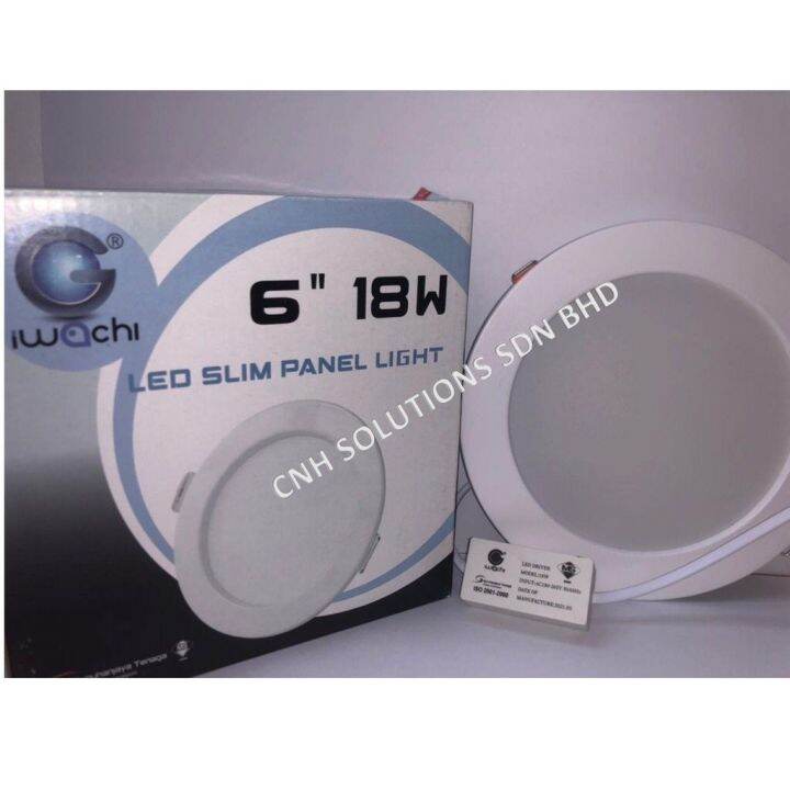 IWACHI LED SLIM PANEL LIGHT 6" 18W 6500K (DAY LIGHT) | Lazada