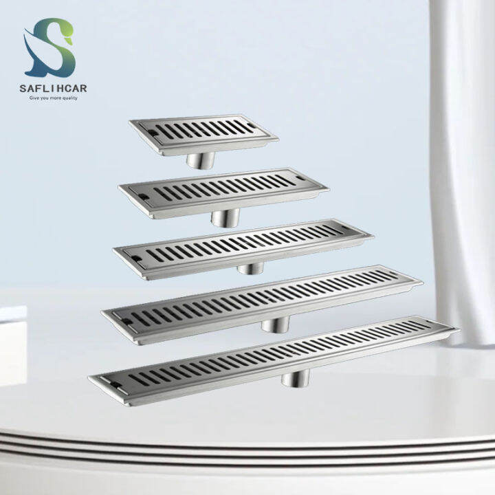 SUS304 Stainless Steel Rectangular Floor Drain Bathroom Kitchen Large ...