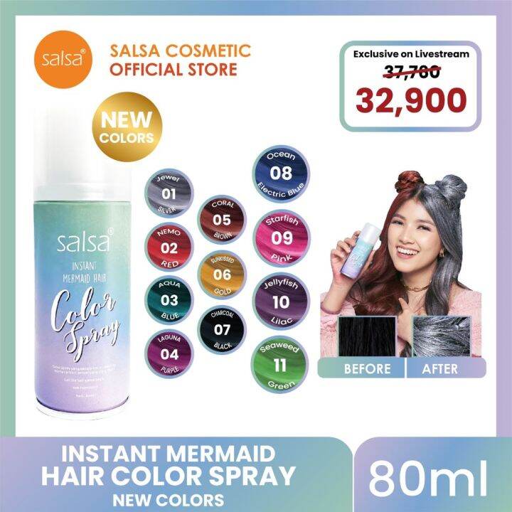 SALSA Instant Mermaid Hair Color Spray - Semir Rambut Temporary | Semir SPRAY | Lazada Indonesia