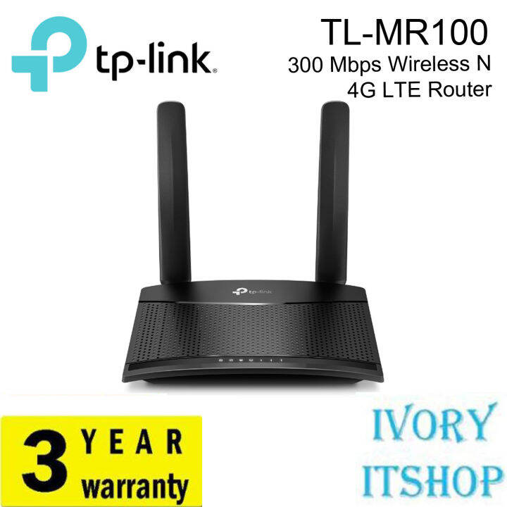 TP Link TL-MR100 300 Mbps Wireless N 4G LTE Router MR100/ivoryitshop ...