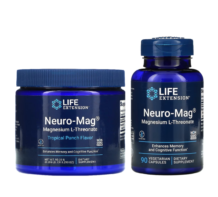 Life Extension Neuro-Mag Magnesium L-Threonate, 90 Vegetarian Capsules ...