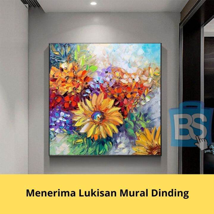 Lukisan Cat Minyak Bunga