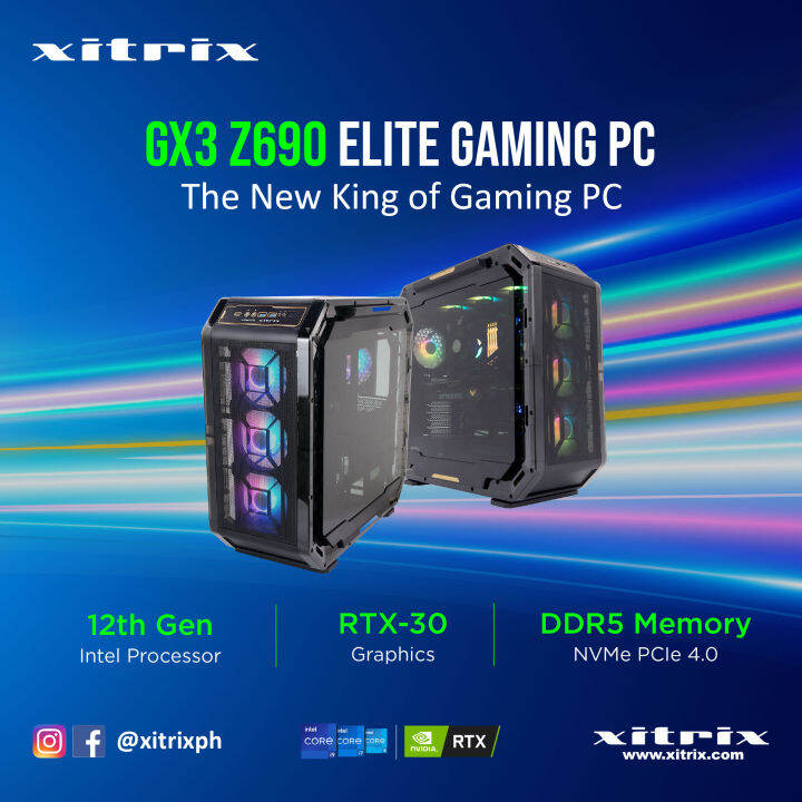 Xitrix GX3 Z690 Elite Gaming PC ( 12th Gen Intel Processor; 32GB RGB ...