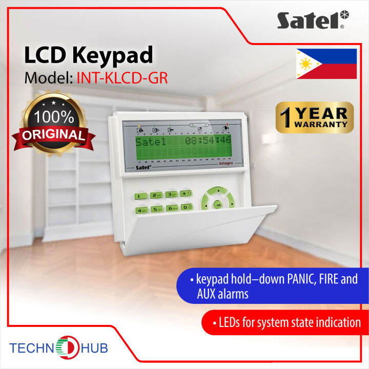 SATEL INT-KLCD-GR LCD Keypad for INTEGRA Intrusion Control Panels | Lazada PH