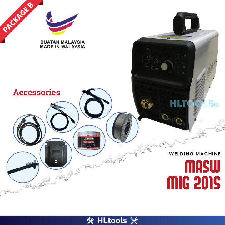 MASW MIG 201 WELDING 4 IN 1 (GASLESS SET) | Lazada