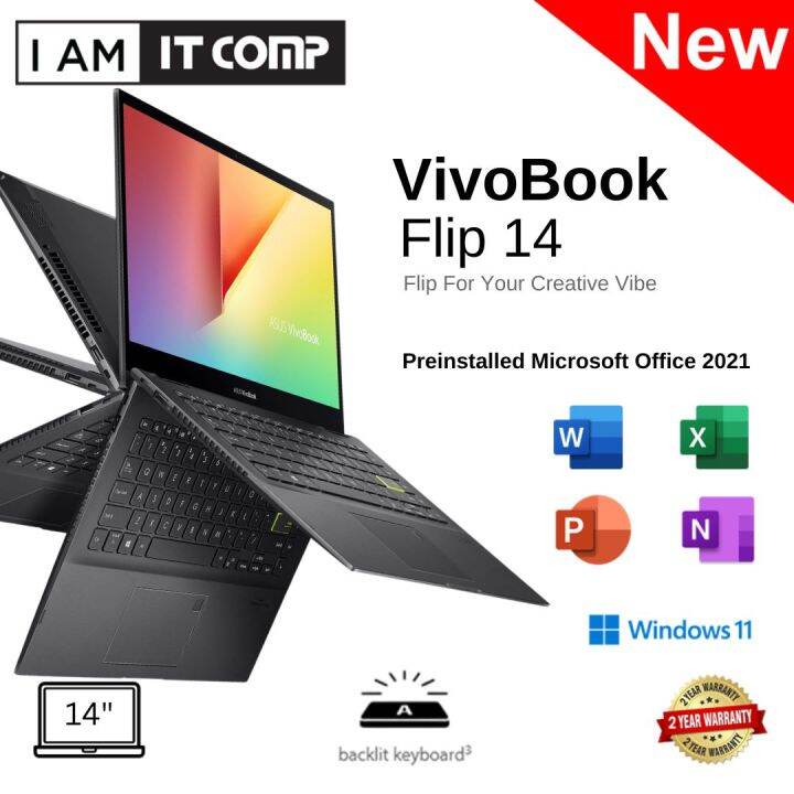 ASUS VIVOBOOK FLIP 14 (TP470EA) Intel® Core™ i3-1115G4/8GB/512GB SSD/14 ...