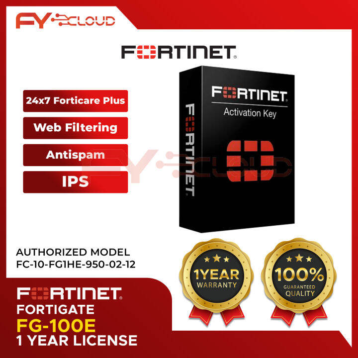 FortiGate 100E License FortiGate|Fortinet FC-10-FG1HE-950-02-12 ...