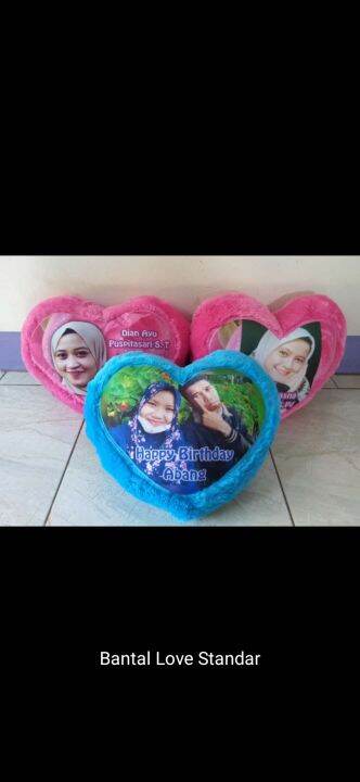 Bantal love custom pakai Foto & nama | Lazada Indonesia