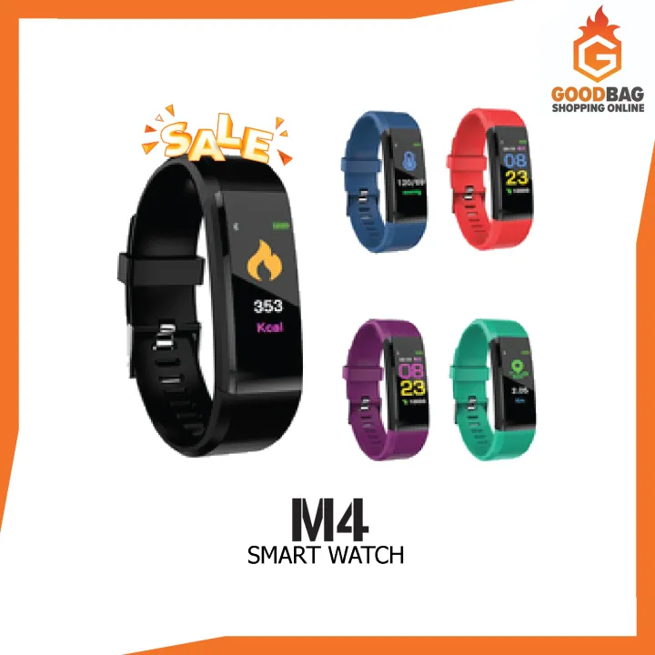 สายรัดข้อมืออัจฉริยะ M4 Smart Watch สมาร์ทวอทช์ สร้อยข้อมือกีฬา นาฬิกา ...