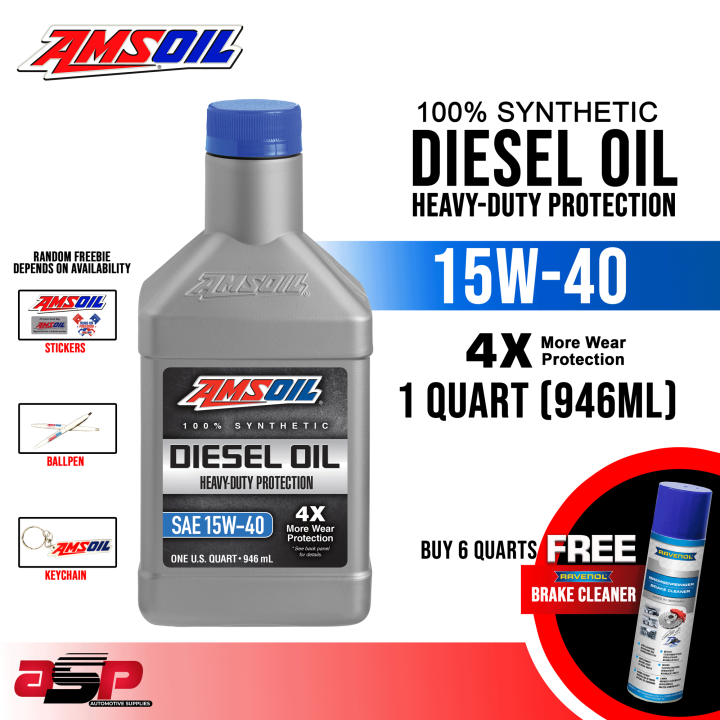 AMSOIL 15W-40 Heavy-Duty 100% Synthetic Diesel Oil Quart | Lazada PH