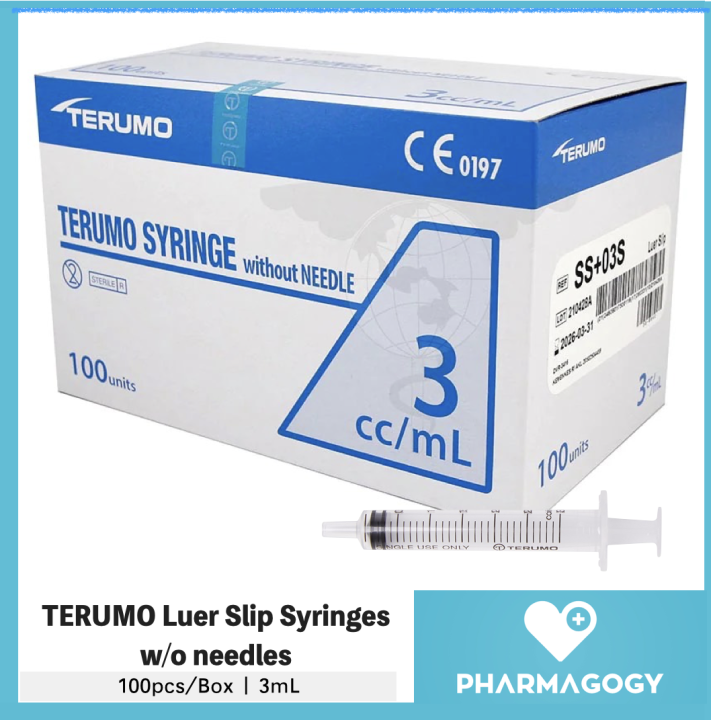 TERUMO Luer Slip Syringes w/o needles 3mL 100pcs/box Luer Slip Syringe | Lazada Singapore