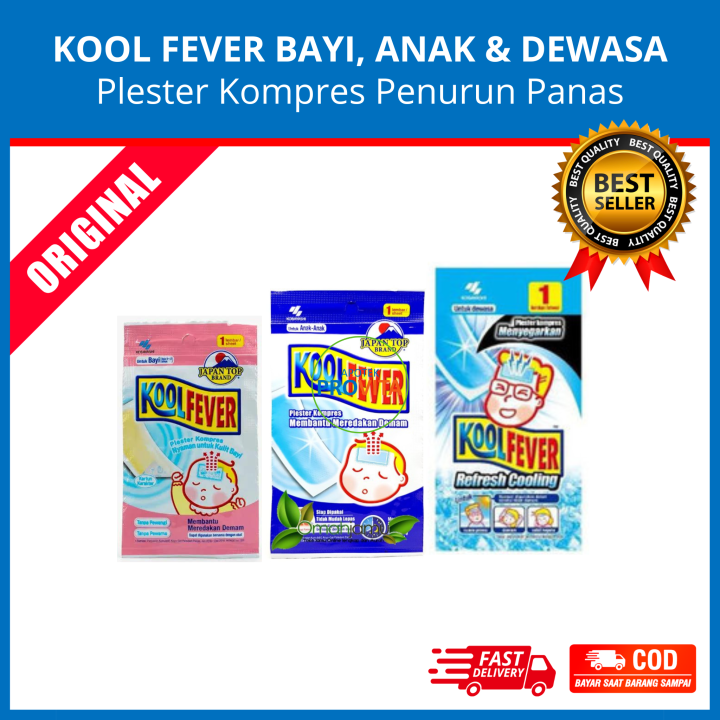KOOL FEVER BAYI, ANAK, DEWASA SACHET - Plester Kompres Penurun Demam - BAYI | Lazada Indonesia
