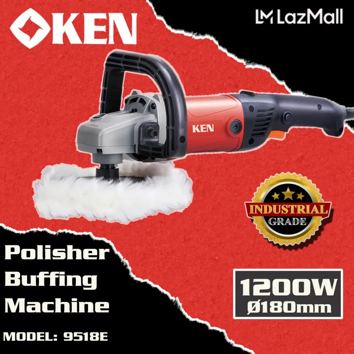 KEN Polisher Buffing Machine Ø180mm Variable Speed 1200W 9518E | Lazada PH