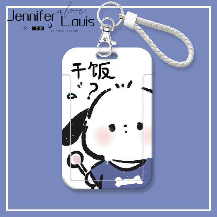 ที่ใส่ตราบัตรประจำตัวน่ารักของ JENL พร้อมพวงกุญแจสายรัดข้อมือแผ่นปิด ...
