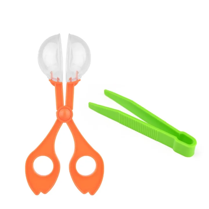 Children Bug Catcher Toys Handy Scoopers Jumbo Tweezers Scissor Plastic ...