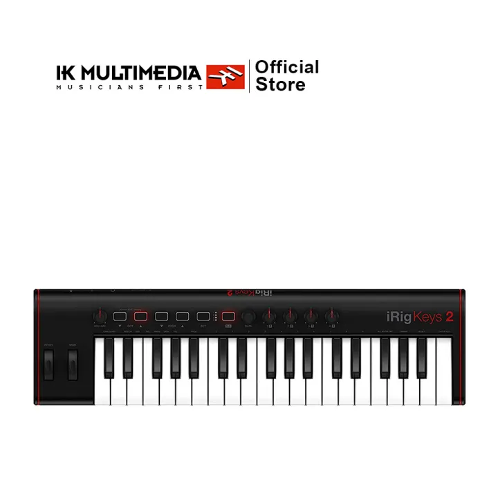 IK Multimedia iRig Keys 2 มิดี้คีย์บอร์ดไบ้ คีย์บอร์ดไฟฟ้า คอนโทรลเลอร์ ขนาดพกพา 37 Key MIDI ...