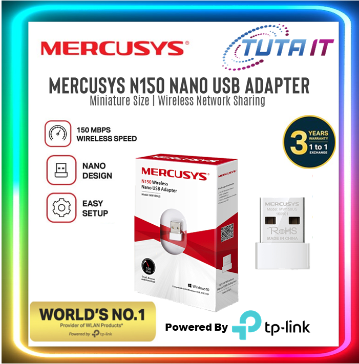 Mercusys MW150US (Powered by TP-Link) Wireless N150 Nano Wireless Wifi ... Mercusys MW150US (Powered by TP-Link) Wireless N150 Nano Wireless Wifi ...