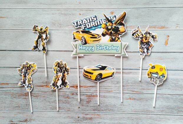 1 set cake topper hiasan kue ulang tahun tema Bumble Bee BumbleBee | Lazada Indonesia
