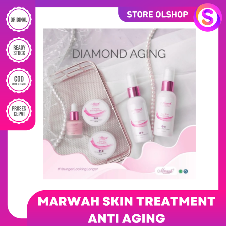 Marwah Skincare Paket Diamond Aging Untuk Flek Penghilang Kerutan Wajah ...