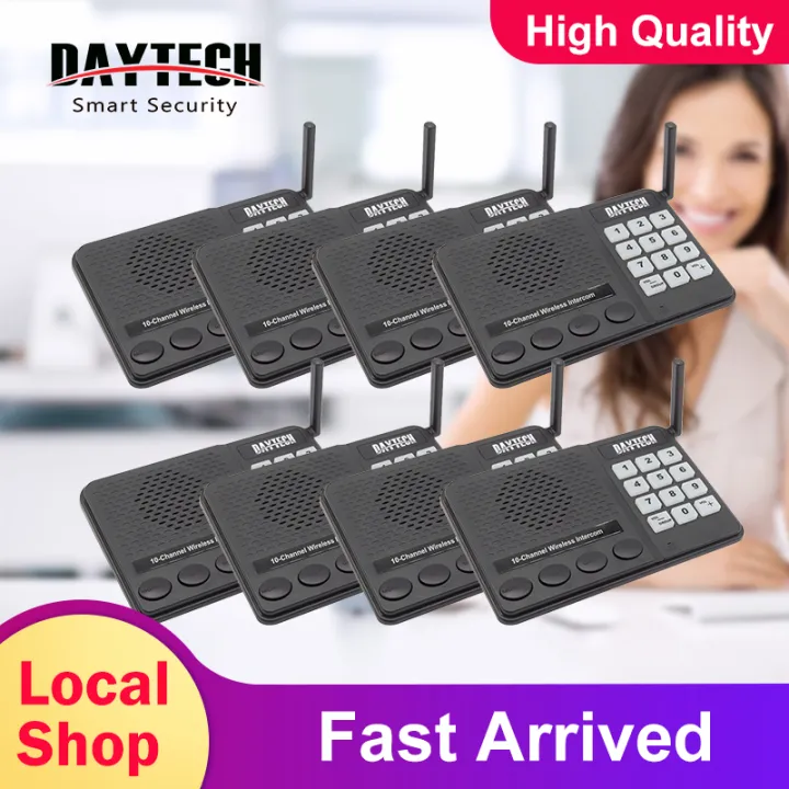 Local Shop DAYTECH Wireless Intercom System 10 Channel Two-Way Communication Free 8PCS Call Free ...