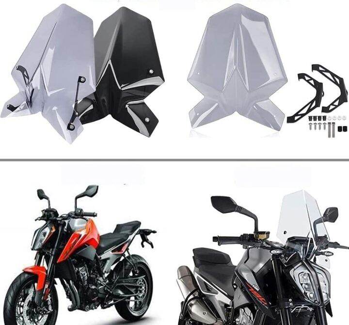 Allotmark Motorcycle Windscreen Windshield Visor Viser Deflector Screen ...
