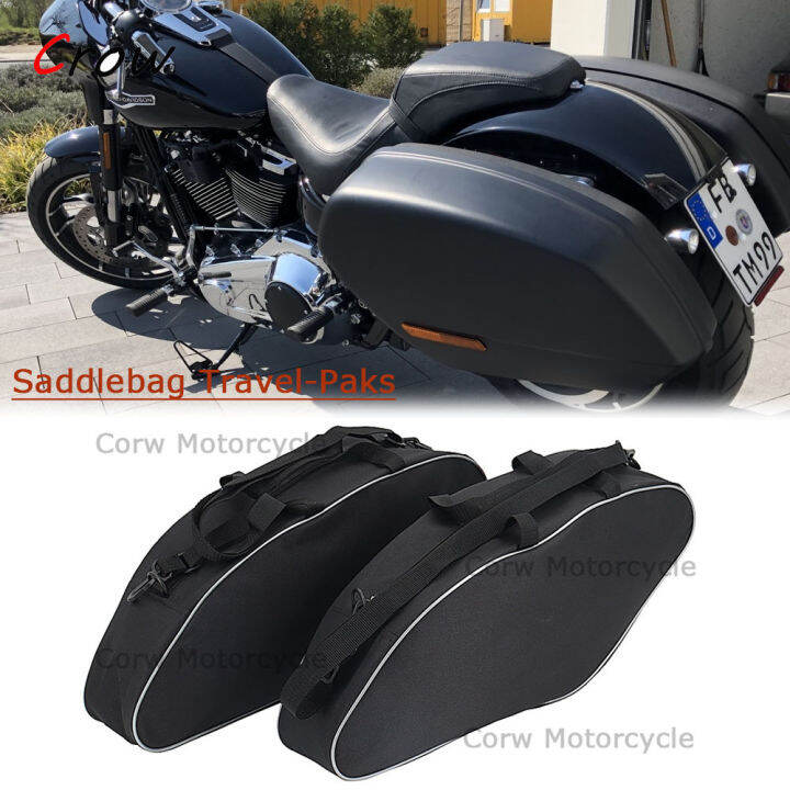Motorcycle Saddle Bag Luggage Rack Liner Saddlebag For FLSB Softail ...