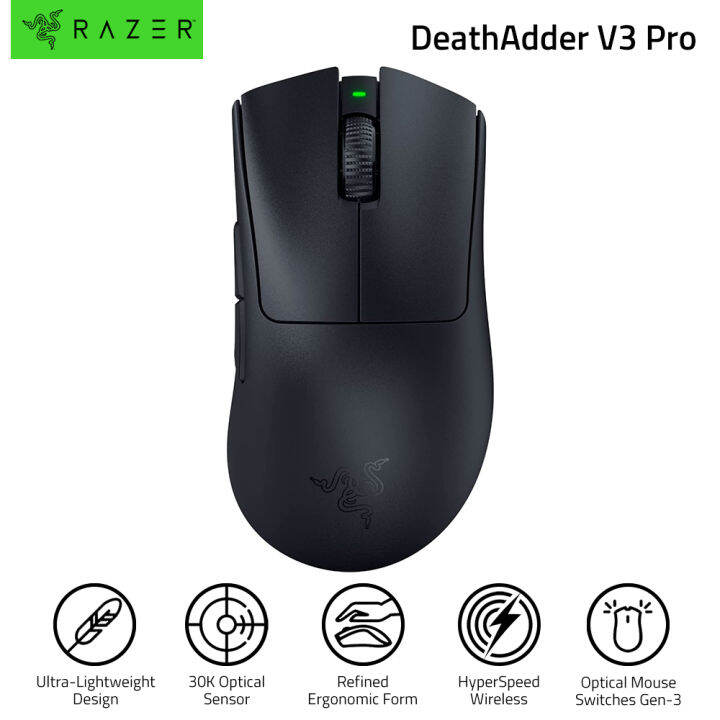 Razer DeathAdder V3 Pro (Black) - Ergonomic Wireless Gaming Mouse - AP Packaging | Lazada PH