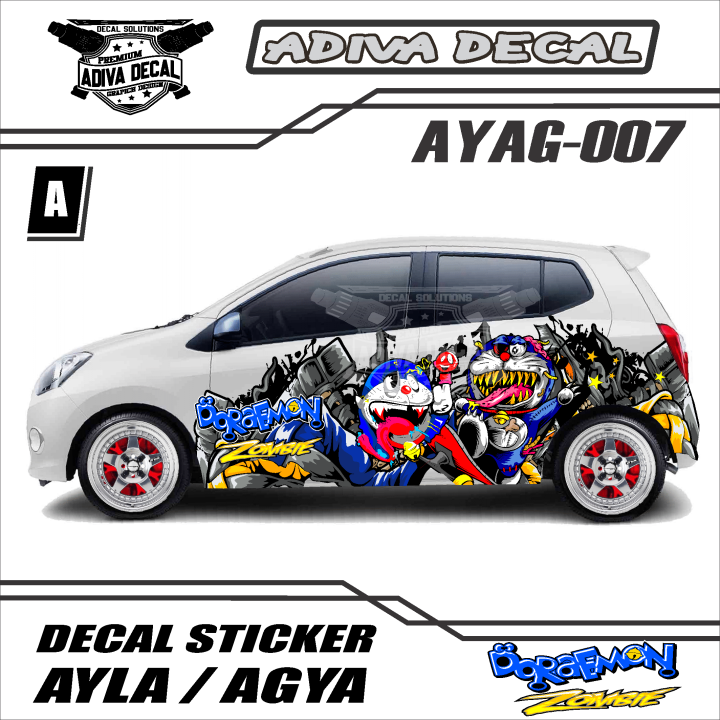 DECAL STICKER AYLA AGYA MOTIF DORAEMON KEREN - STIKER AYLA AGYA ...