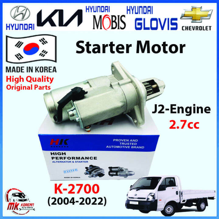 [KOREAN BRAND] Starter Motor for K2700(2004-2022). J2-Engine. 2.7cc ...