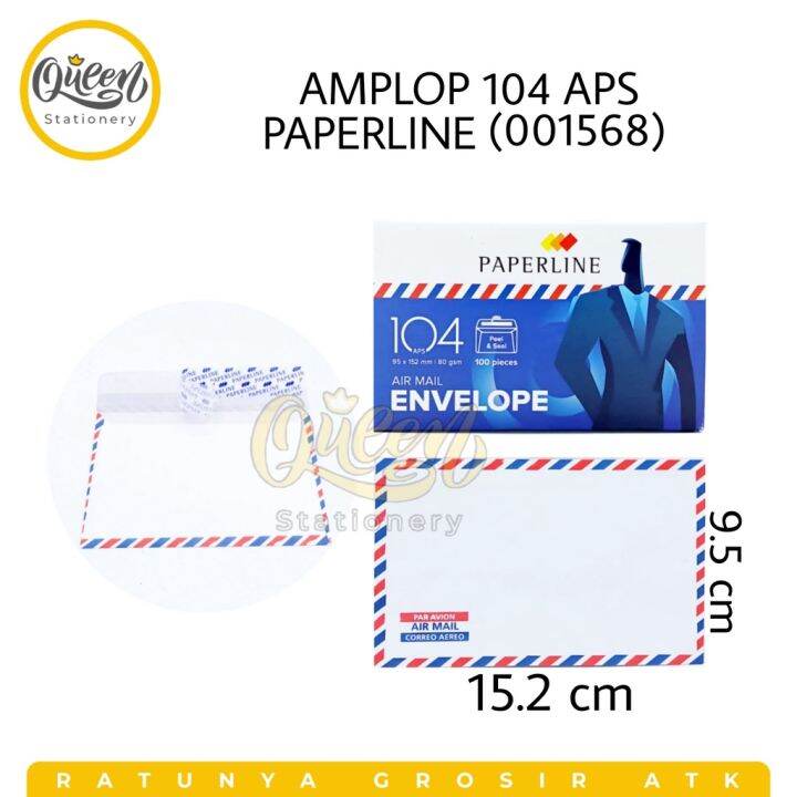 1 PACK (100 LEMBAR) AMPLOP 104 APS PAPERLINE / AMPLOP PUTIH (001568 ...