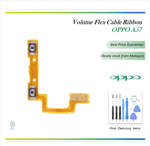 Power On Off Volume Up Down Button Flex Cable Ribbon for OPPO A57 with FREE Opening tools ...