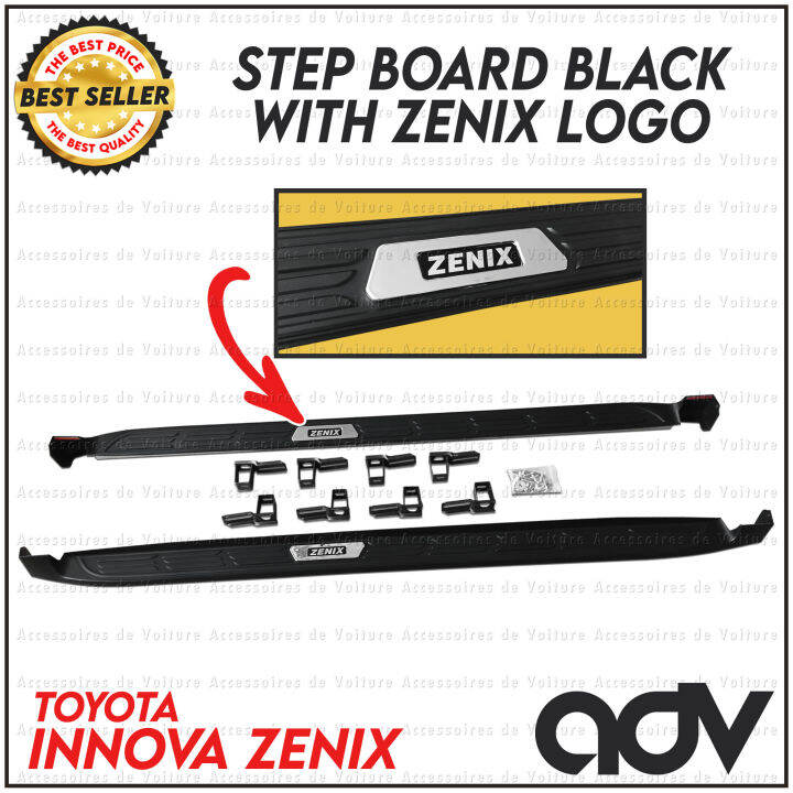 TOYOTA INNOVA ZENIX 2023 OEM STEP BOARD Black With Logo | Lazada PH