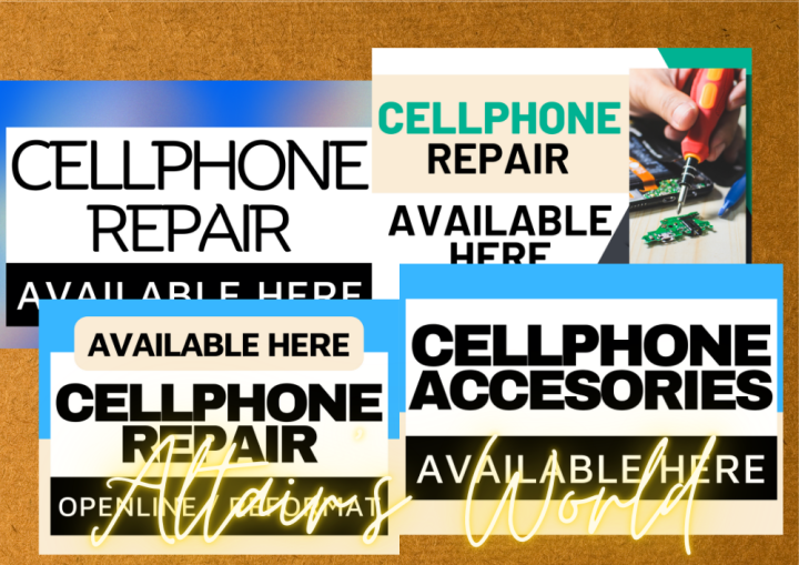 Cellphone Repair Signage For Cellphone Shop Business Laminated Sign ...