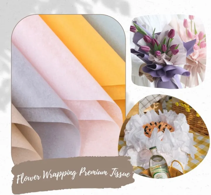 TISSUE PAPER / kertas tisu buket / kertas buket / kertas cellophane ...