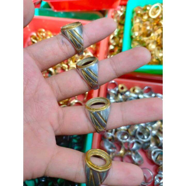 CINCIN / EMBAN / RING TITANIUM TANAM BERBAGAI MACAM UKURAN BATU ...