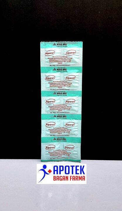 ALPARA TABLET / OBAT DEMAM BATUK PILEK ( 1 STRIP = 10 TABLET ) | Lazada ...