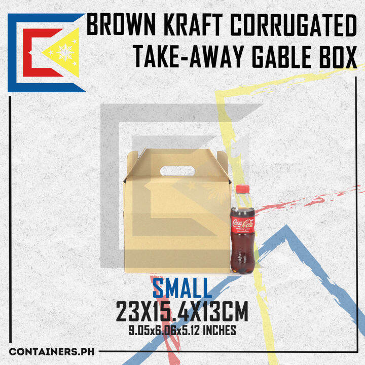 CONTAINERS.PH Small Corrugated Gable Box Take Away Box Take Out Box ...
