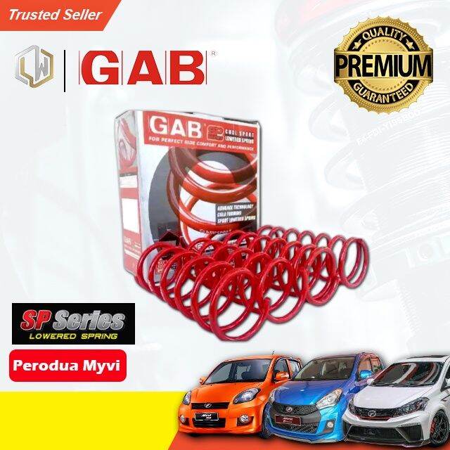 Perodua Myvi / Myvi Lagi Best / New Myvi (2005-2022) - Gab SP Series Lowered Sport Spring | Lazada