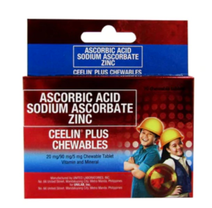 Ceelin Plus Chewables (10 tablets) Ascorbic Acid + Sodium Ascorbate ...