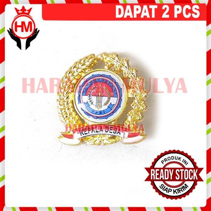 Pin Kepala Desa Logo PPDI Model Padi Kapas Lencana Lurah Kades ...