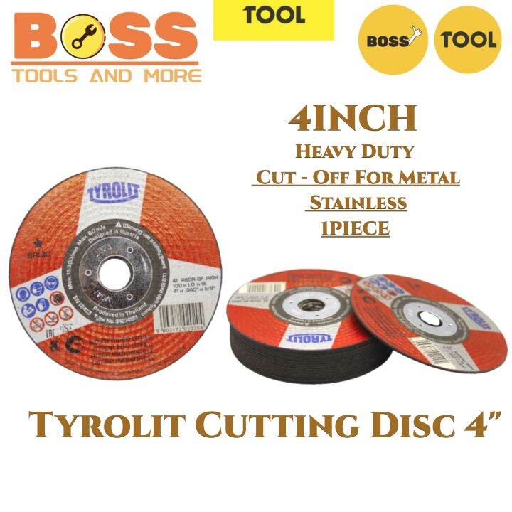 Tyrolit Cutting Disc 4" Super Thin Cut Off Wheel For Metal Stainless Basic Original | Lazada PH