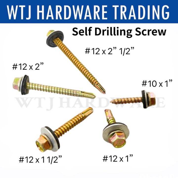 SELF DRILLING SCREW HEX HEAD / SKRU BESI #10 X1"(KAYU) , #12 X 1", #12 ...