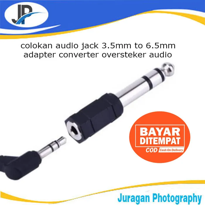 colokan audio jack 3.5mm to 6.5mm adapter converter oversteker audio ...