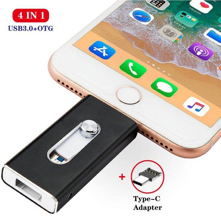 4 IN 1 USB Flash Drive for iphone 12/8/7/7Plus/8/X/11 Usb/Otg/Lightning ...